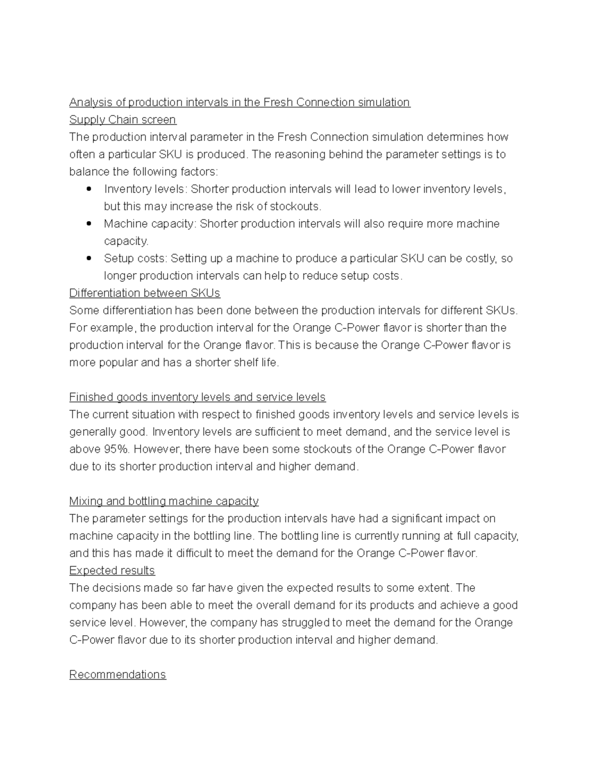 Supply chain add hoc - ad hoc - Analysis of production intervals in the ...