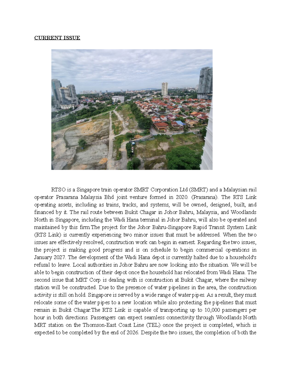 Current Issue & Application - CURRENT ISSUE RTSO is a Singapore train operator SMRT Corporation ...