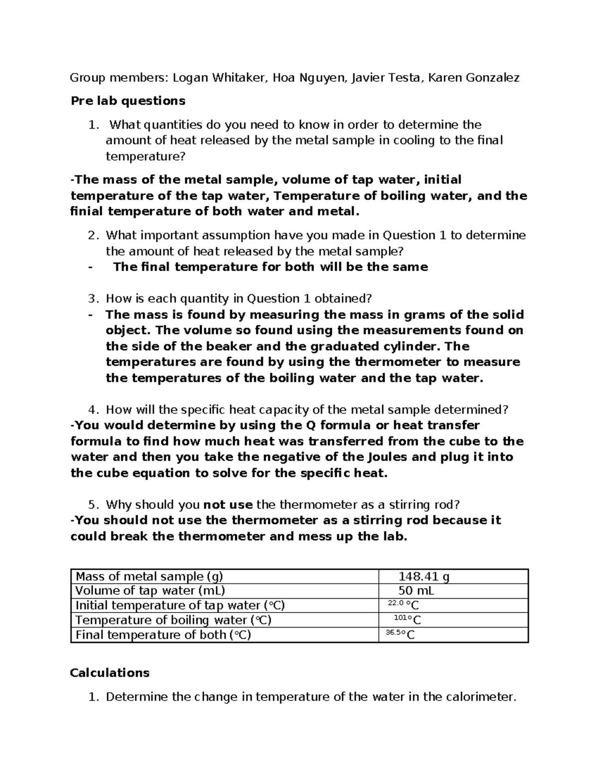Lab 2 - lab on a expirement - Group members: Logan Whitaker, Hoa Nguyen ...