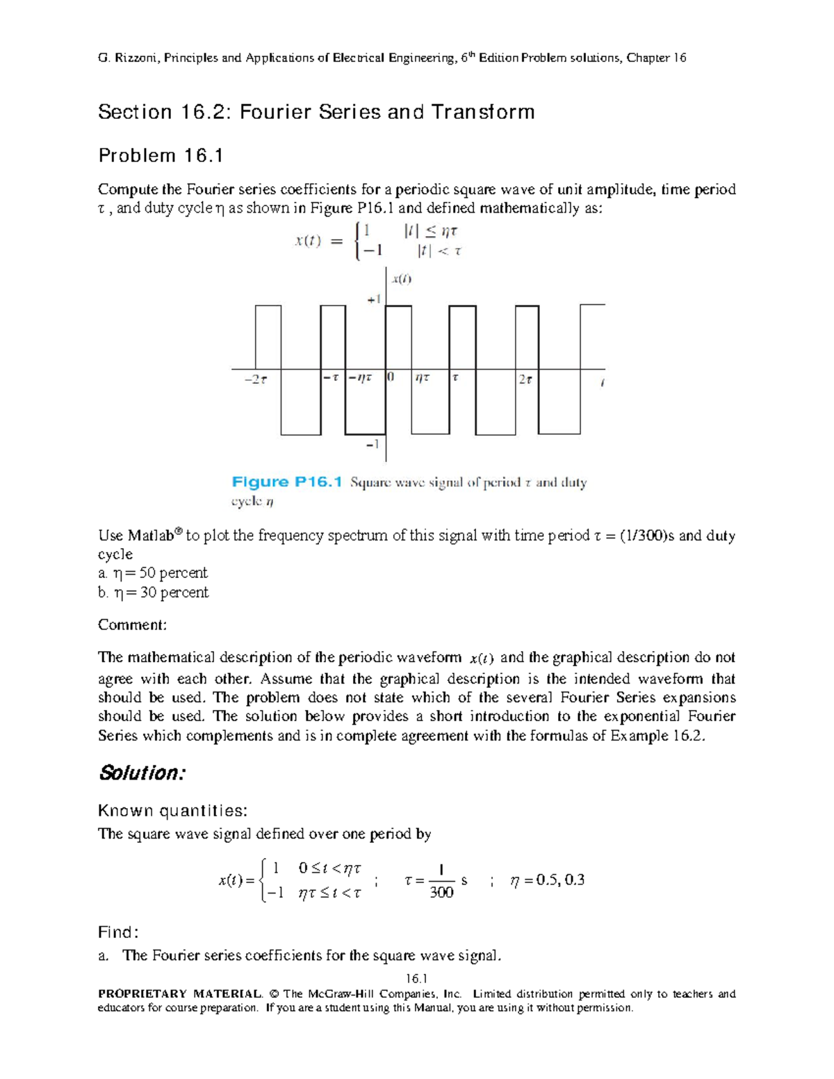 Rizzoni 6e SM CH16 - solution - PROPRIETARY MATERIAL. © The McGraw-Hill ...