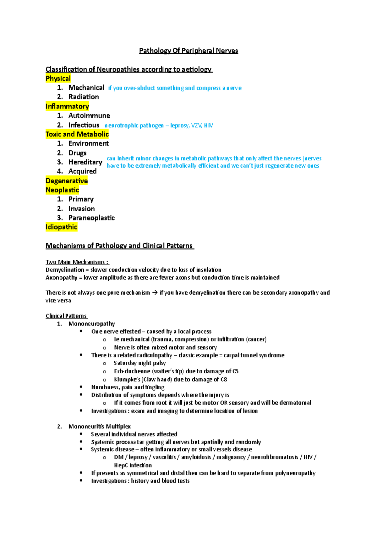 Pathology Of Peripheral Nerve and Muscle - Pathology Of Peripheral ...