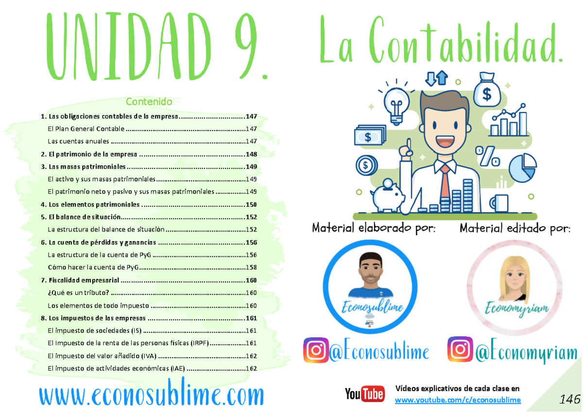Tema 9 Contabilidad - Tema 9 - Contenido VÌdeos explicativos de cada ...