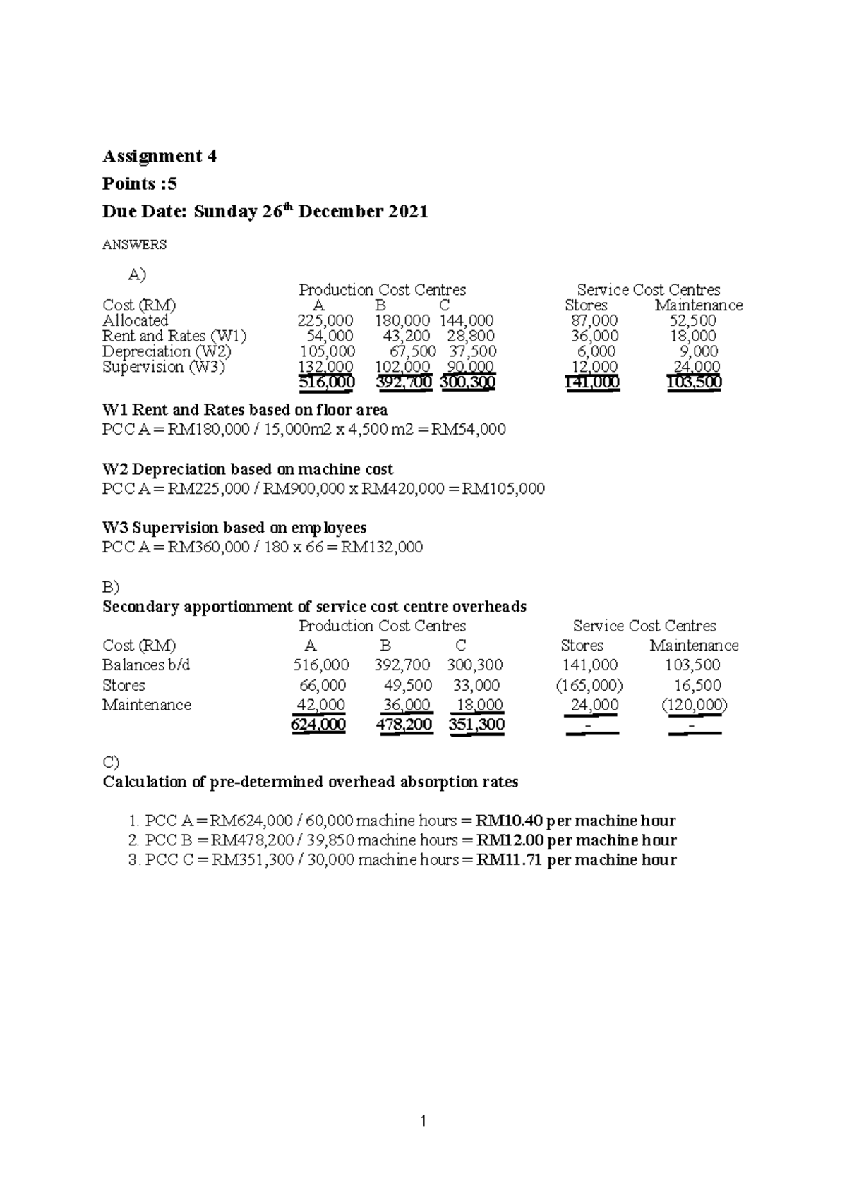 Cost and management accounting tutorial Production Overhead tutorial ...