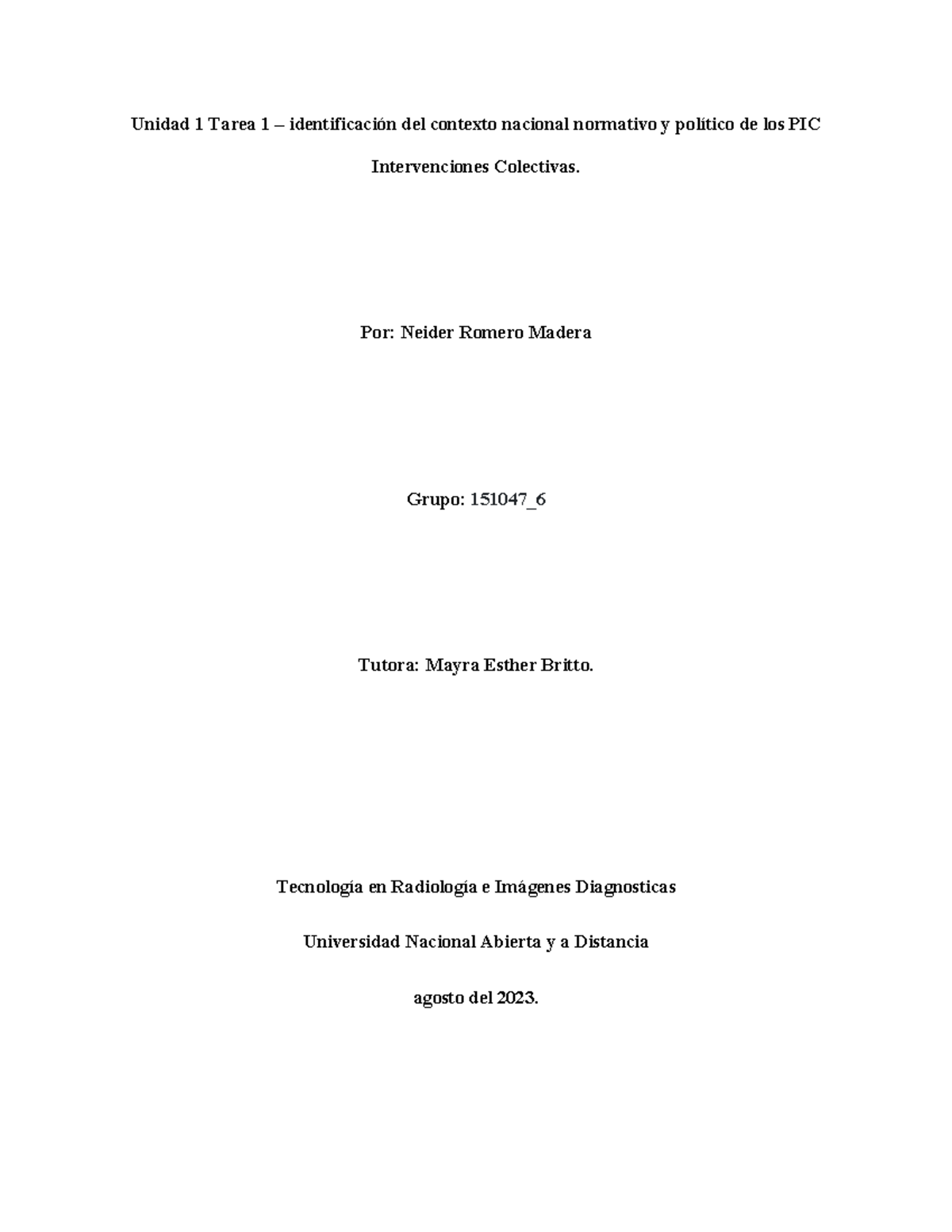 Intervenciones colectivas. NRM - Unidad 1 Tarea 1 – identificación del contexto nacional ...