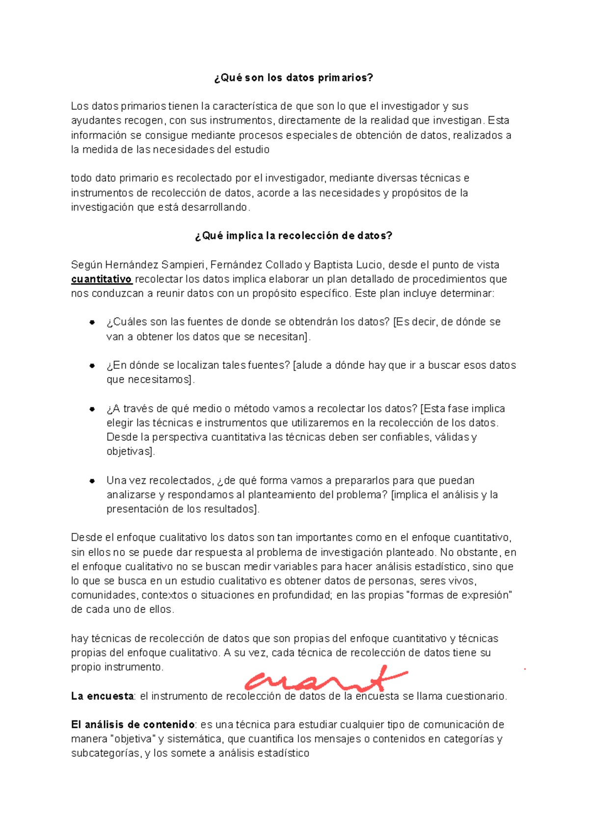 Resumen MTIS - ¿Qué son los datos primarios? Los datos primarios tienen ...