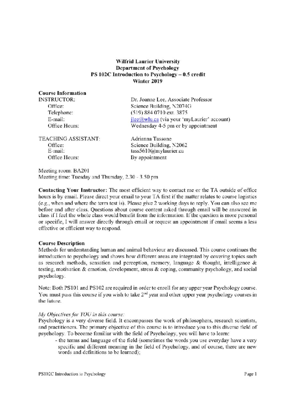 PS102 syllabus W 20 document - PS102 - Studocu