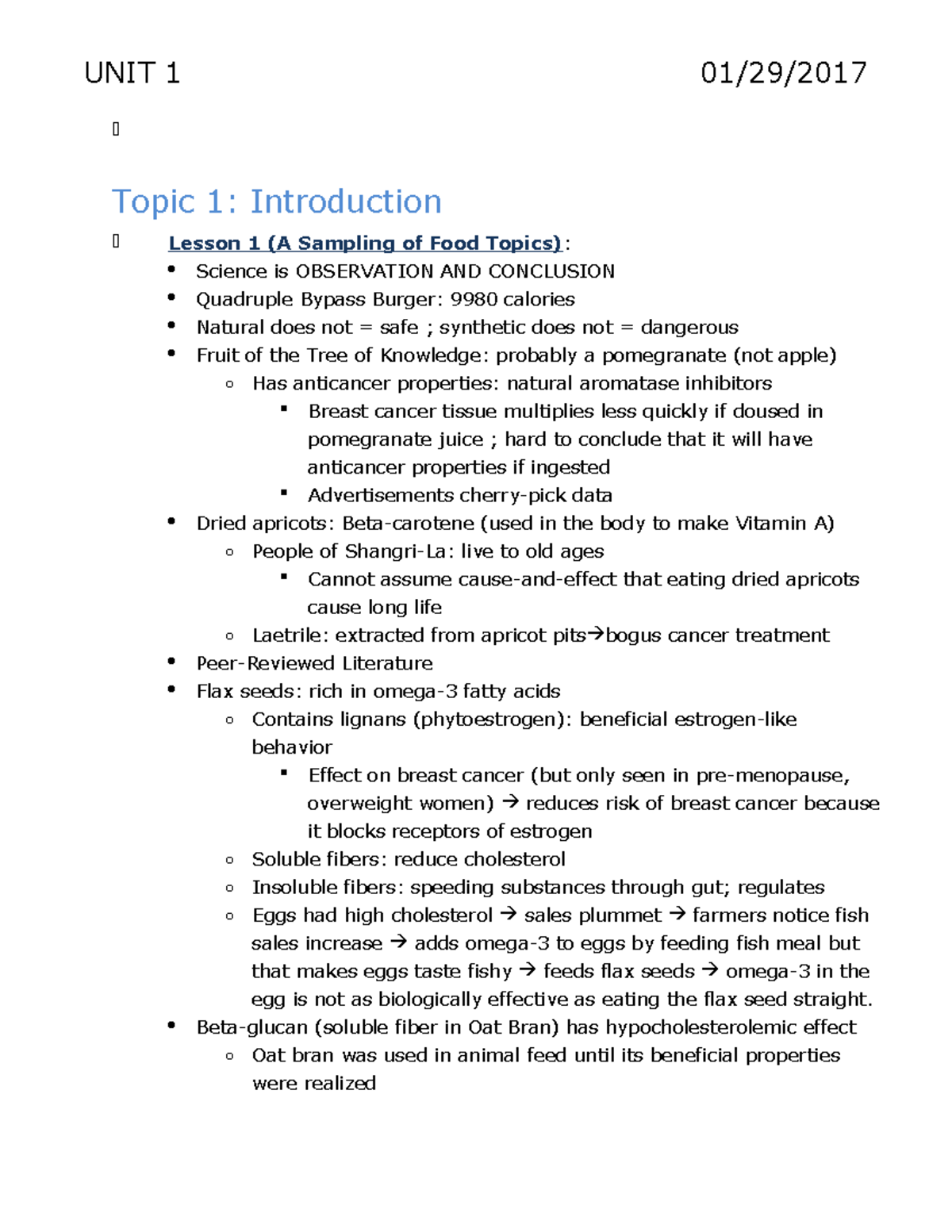 Whole Course Lecture Notes Chem 181 And Outline - UNIT 1 01/29/2017 ...
