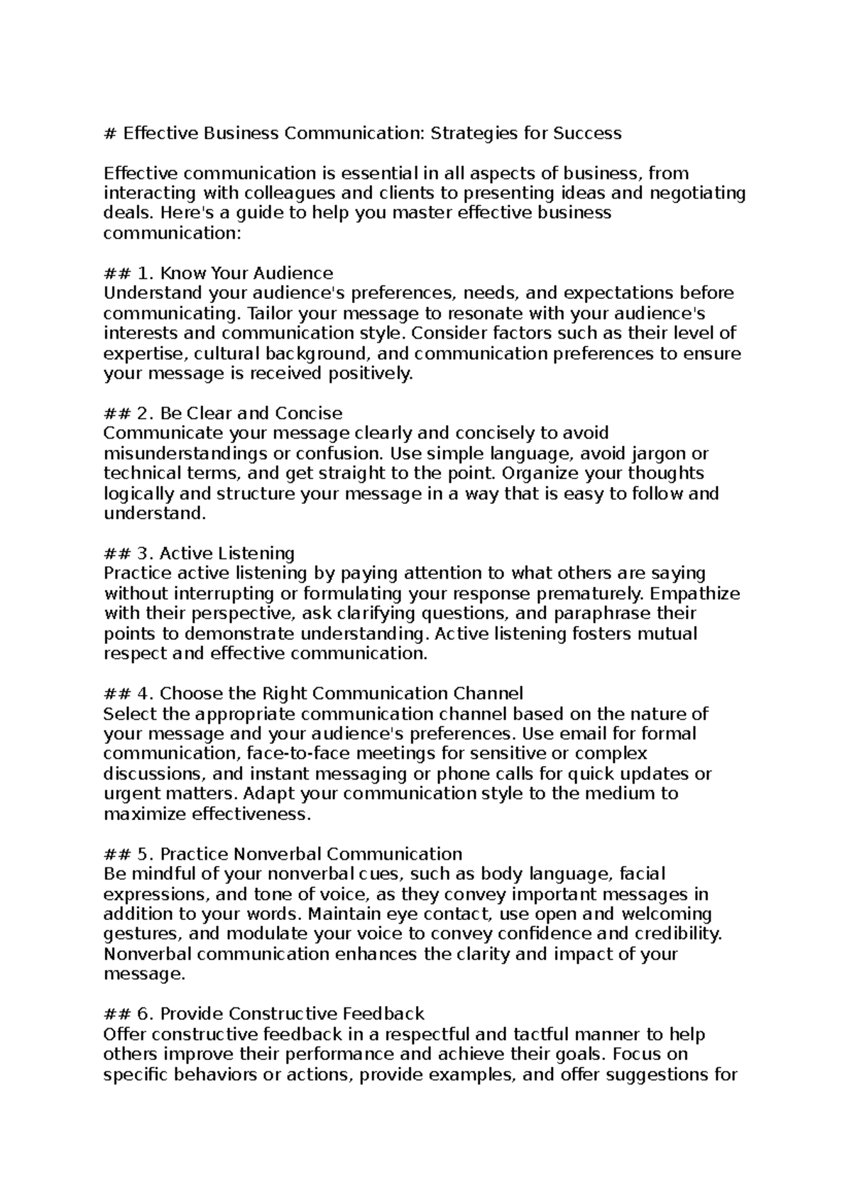 Effective Business Communication- Strategies for Success - Here's a guide to help you master ...