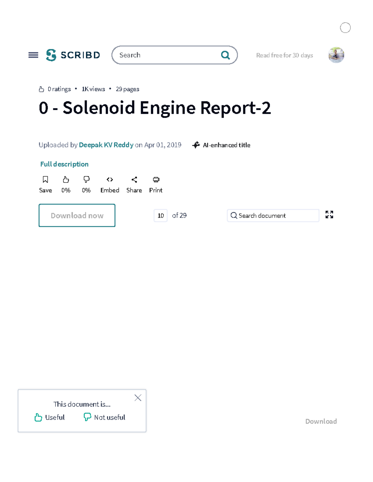 0 - Solenoid Engine Report-2 PDF Internal Combustion Engine Torque - 0 ...