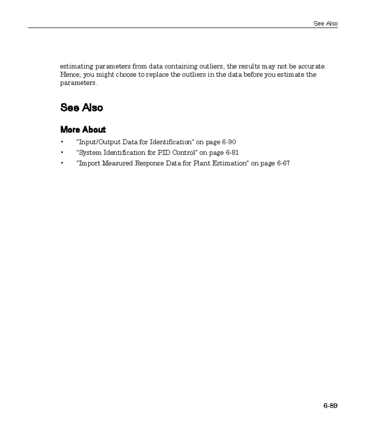 Simulink Control Design 73 Estimating Parameters From Data Containing Outliers The Results