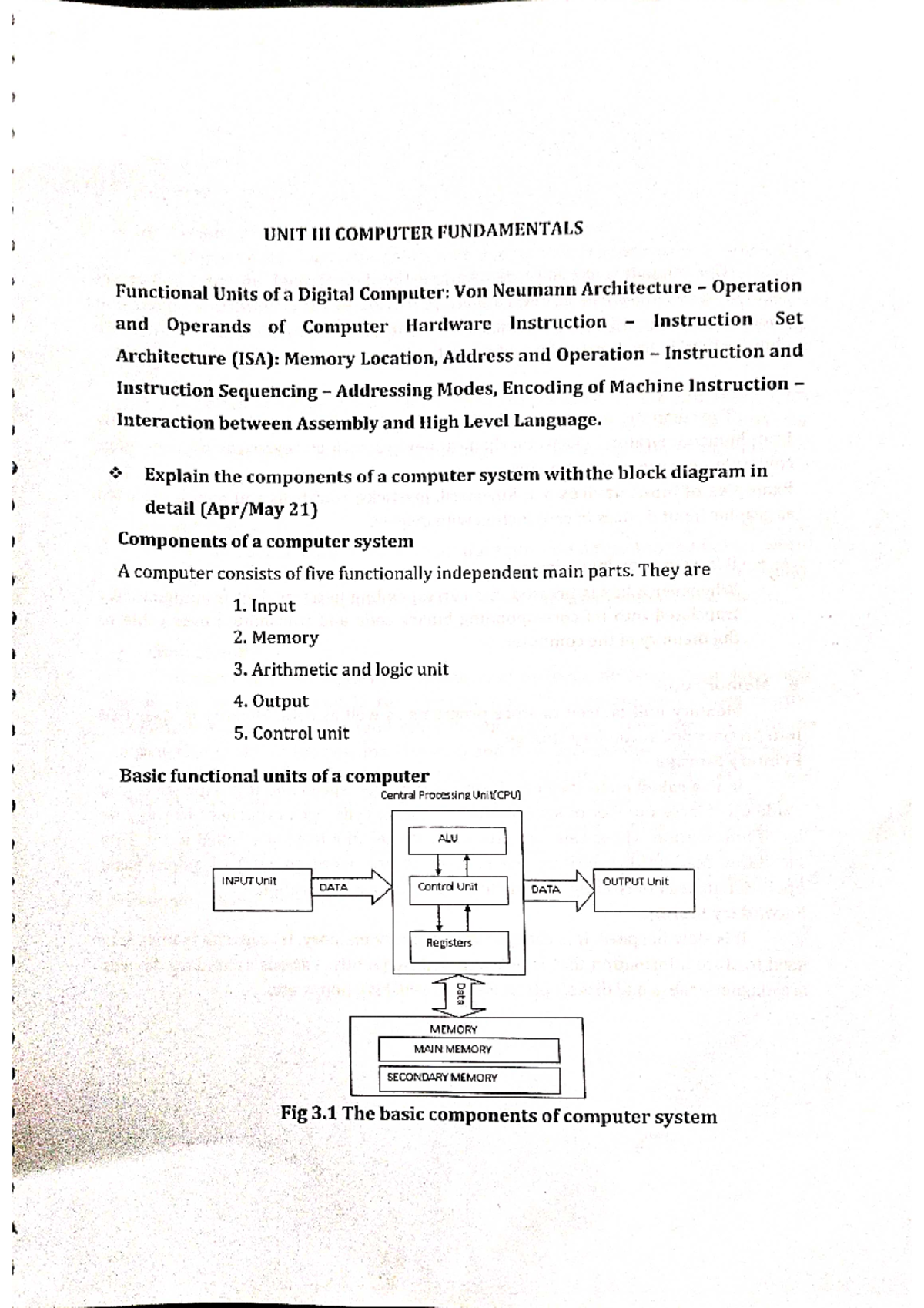 DPCO UNIT-3 Notes - this is for dpco - UNIT COMPUTER FUNDAMENTALS ...