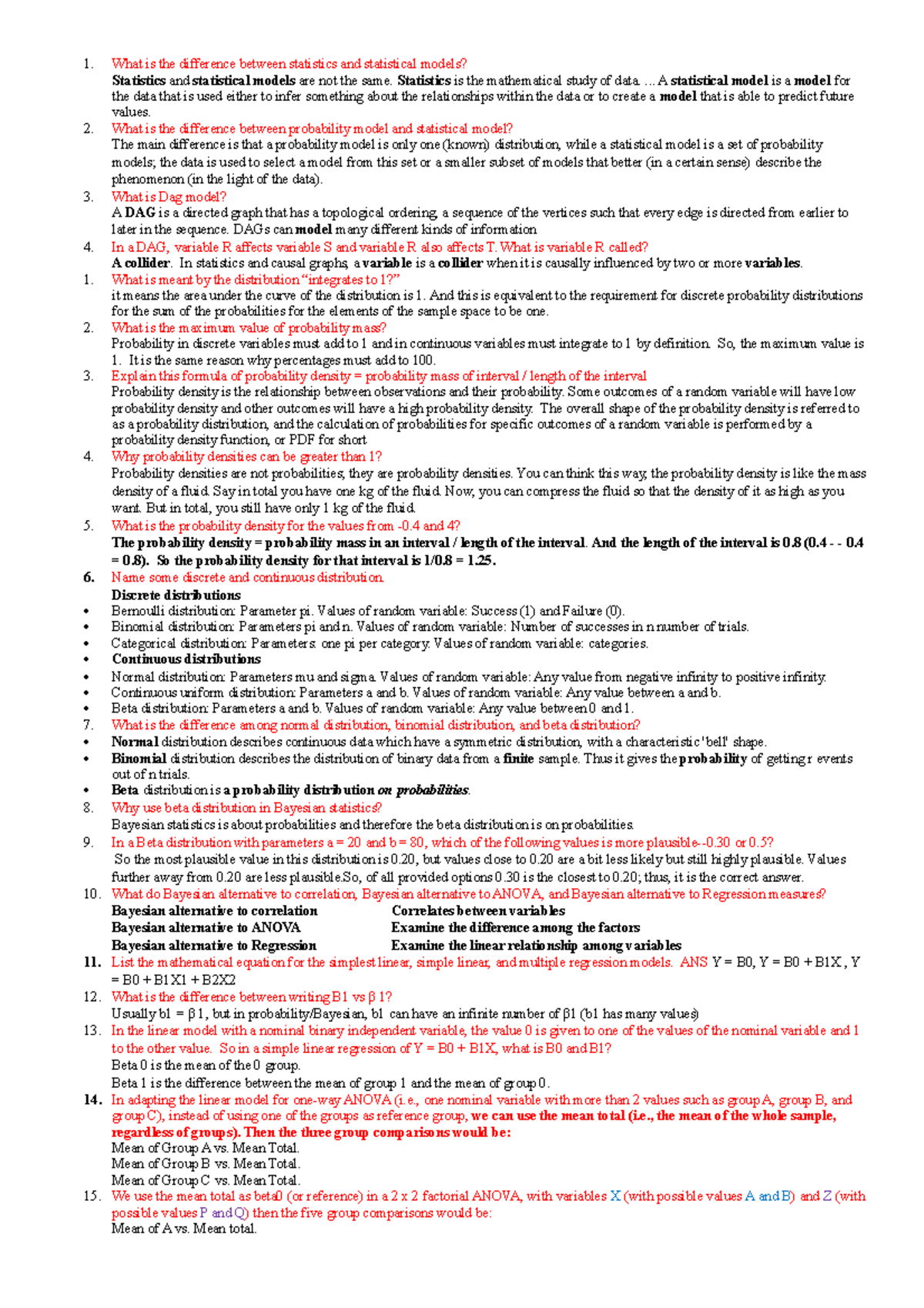 Cheat sheet - What is the difference between statistics and statistical ...