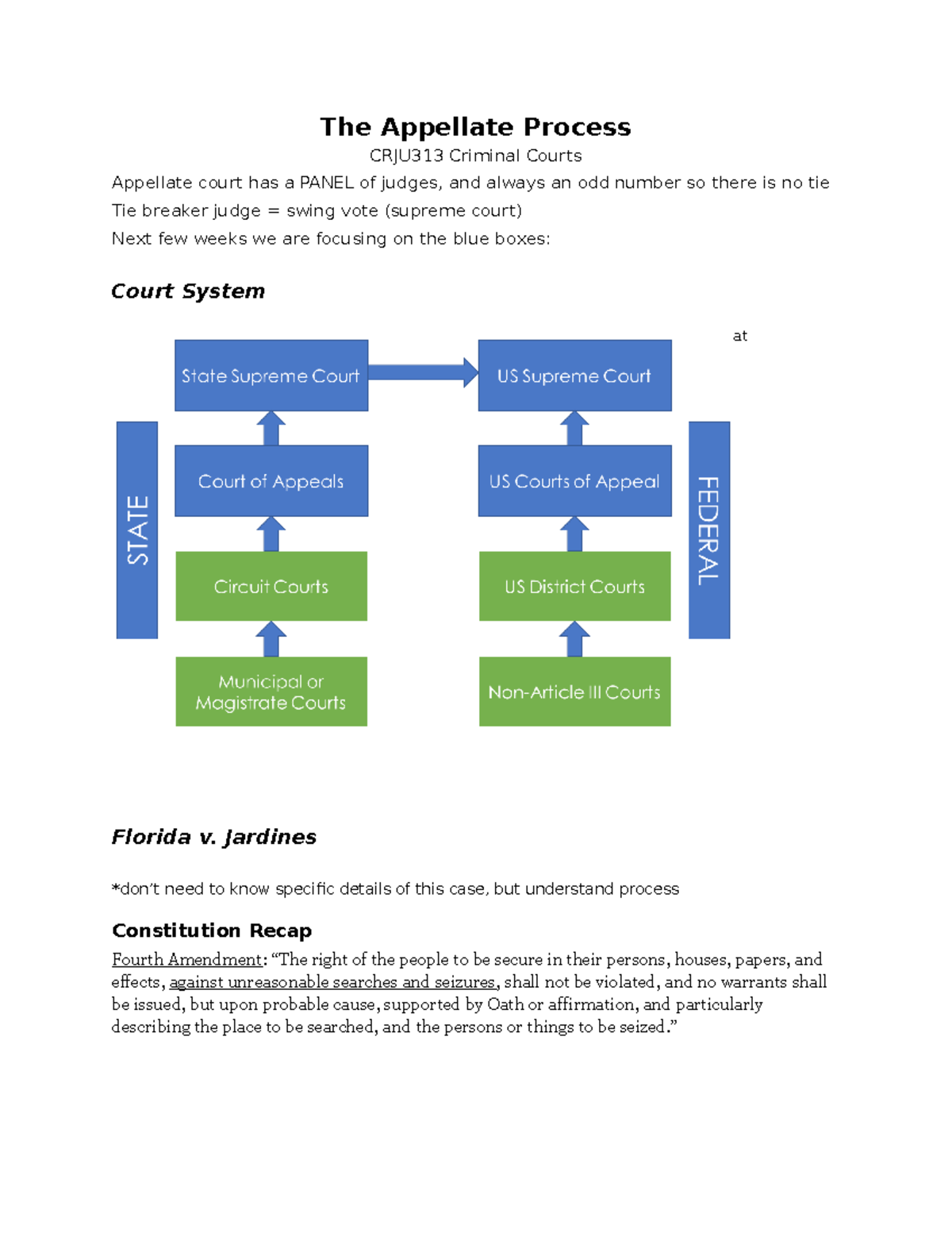 The Appellate Process Notes - The Appellate Process CRJU313 Criminal ...