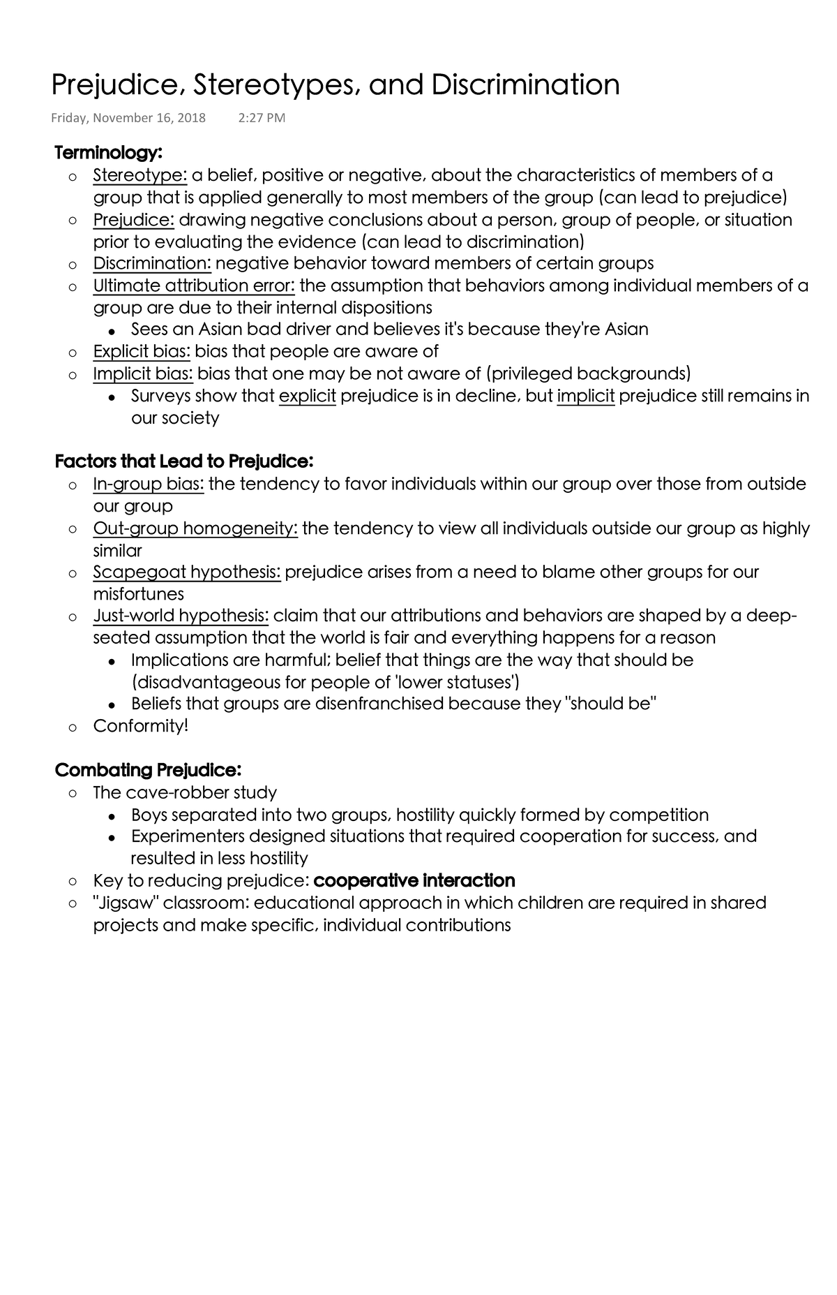Prejudice, Stereotypes, and Discrimination - Terminology: Stereotype:a ...
