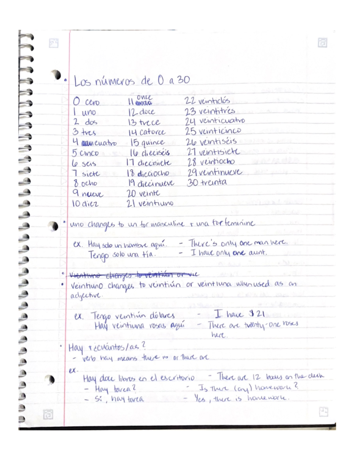 Numbers 0 through 30 - SPAN1001 - Studocu