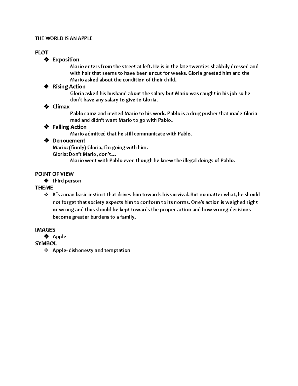 THE World OF AN Apple - THE WORLD IS AN APPLE PLOT Exposition Mario ...