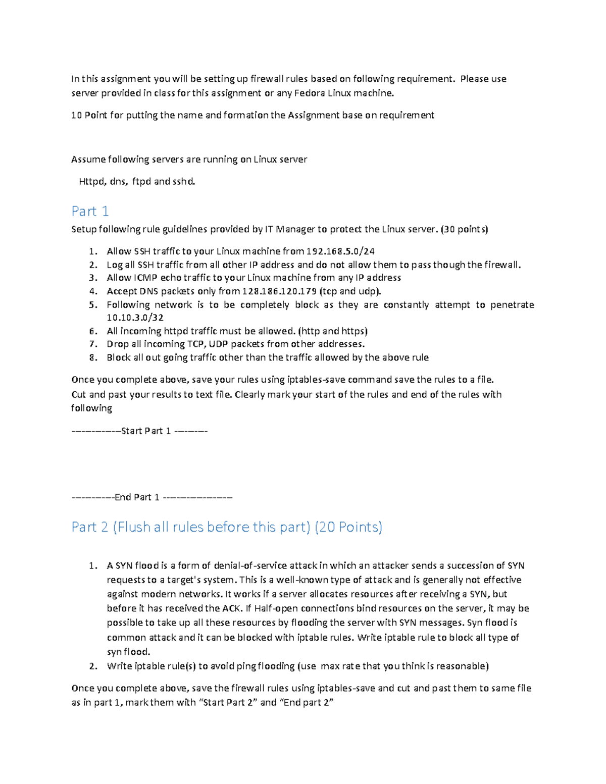 Assigmment 2 - F.I.D.S - In this assignment you will be setting up ...