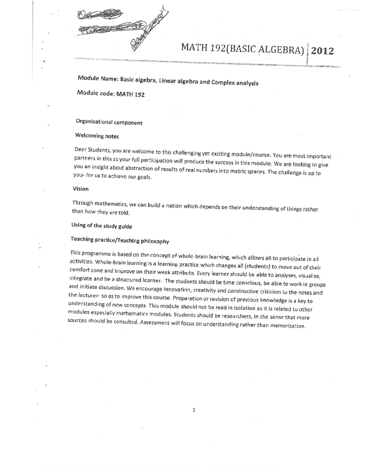 Chapter 1 copy and its a pdf - MATH 192 (BASIC ALGEBRA) 2012 Module ...