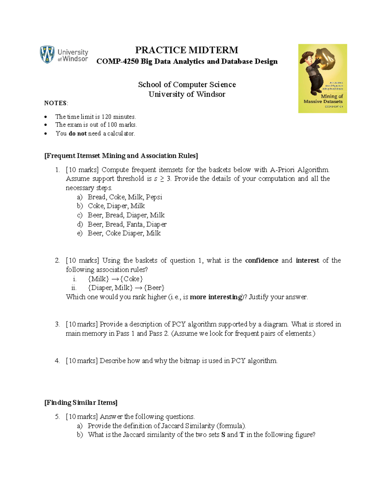 Pracitce Midterm - COMP 4150 - U of W - Studocu