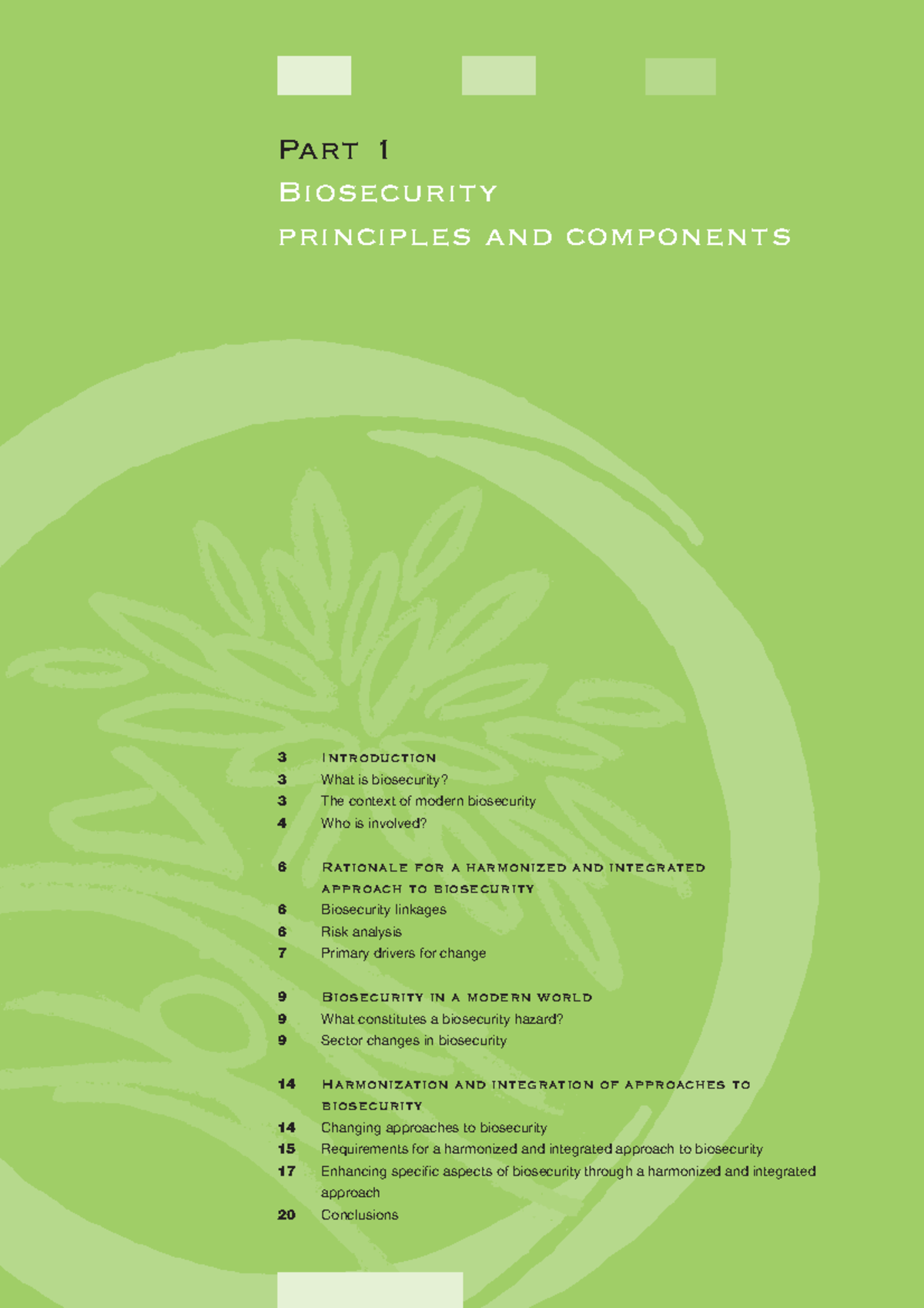 Biosecurity sample - Lecture notes 1 - Part 1 Biosecurity principles ...