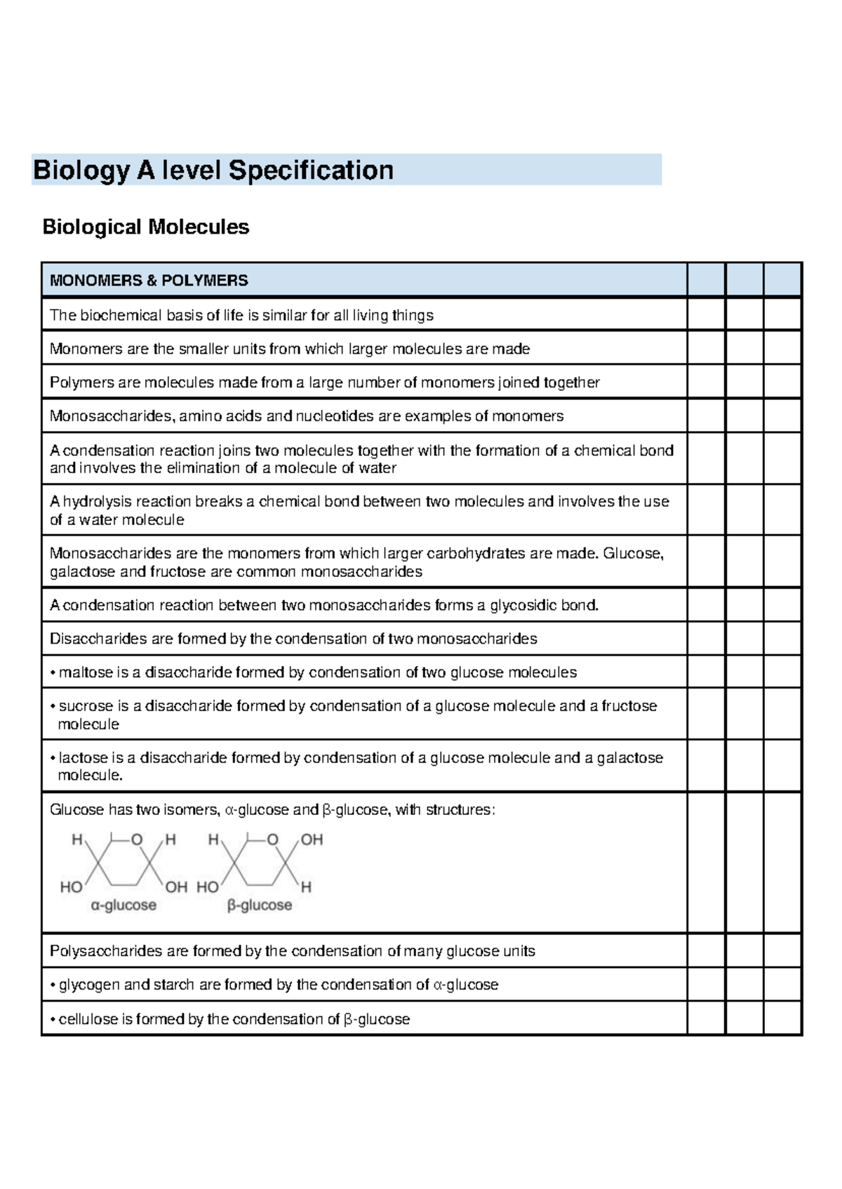 Biology A level Spec - specification - Biology A level Specification ...