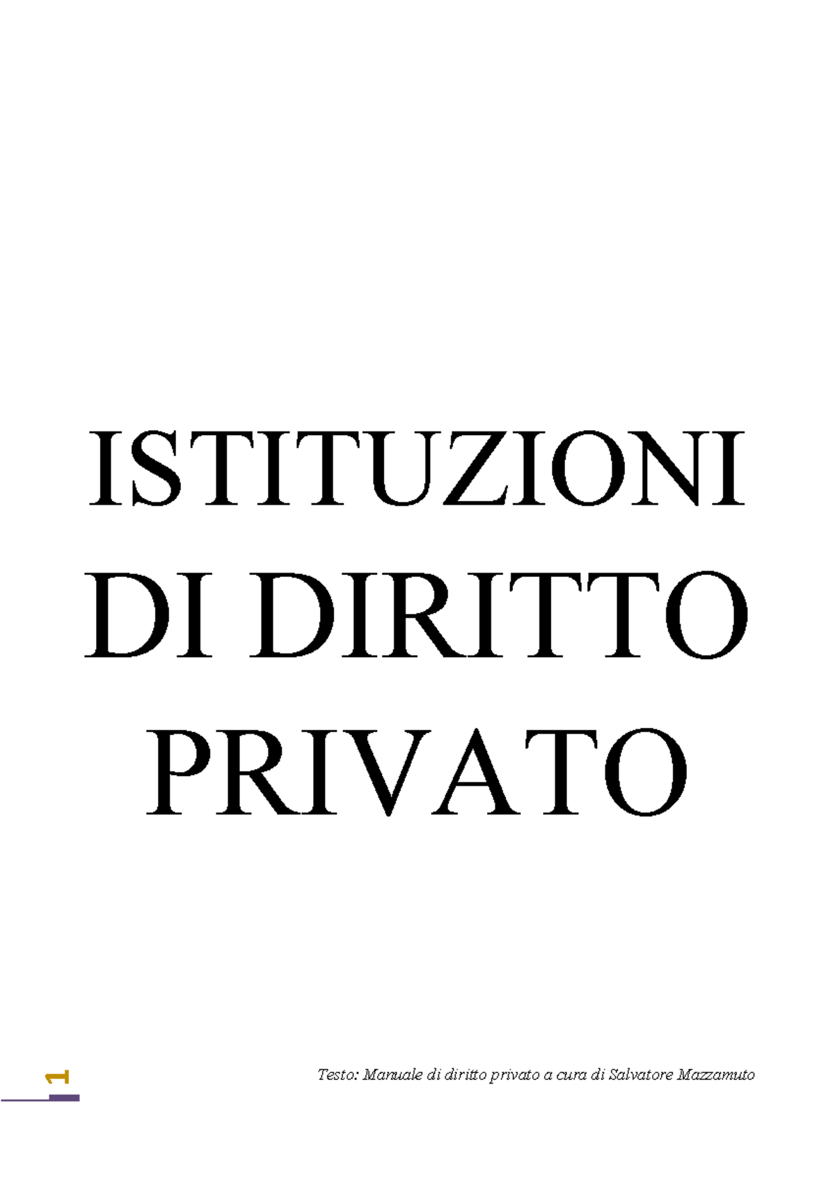 Diritto Privato - Libro torrente - ISTITUZIONI DI DIRITTO PRIVATO Testo ...