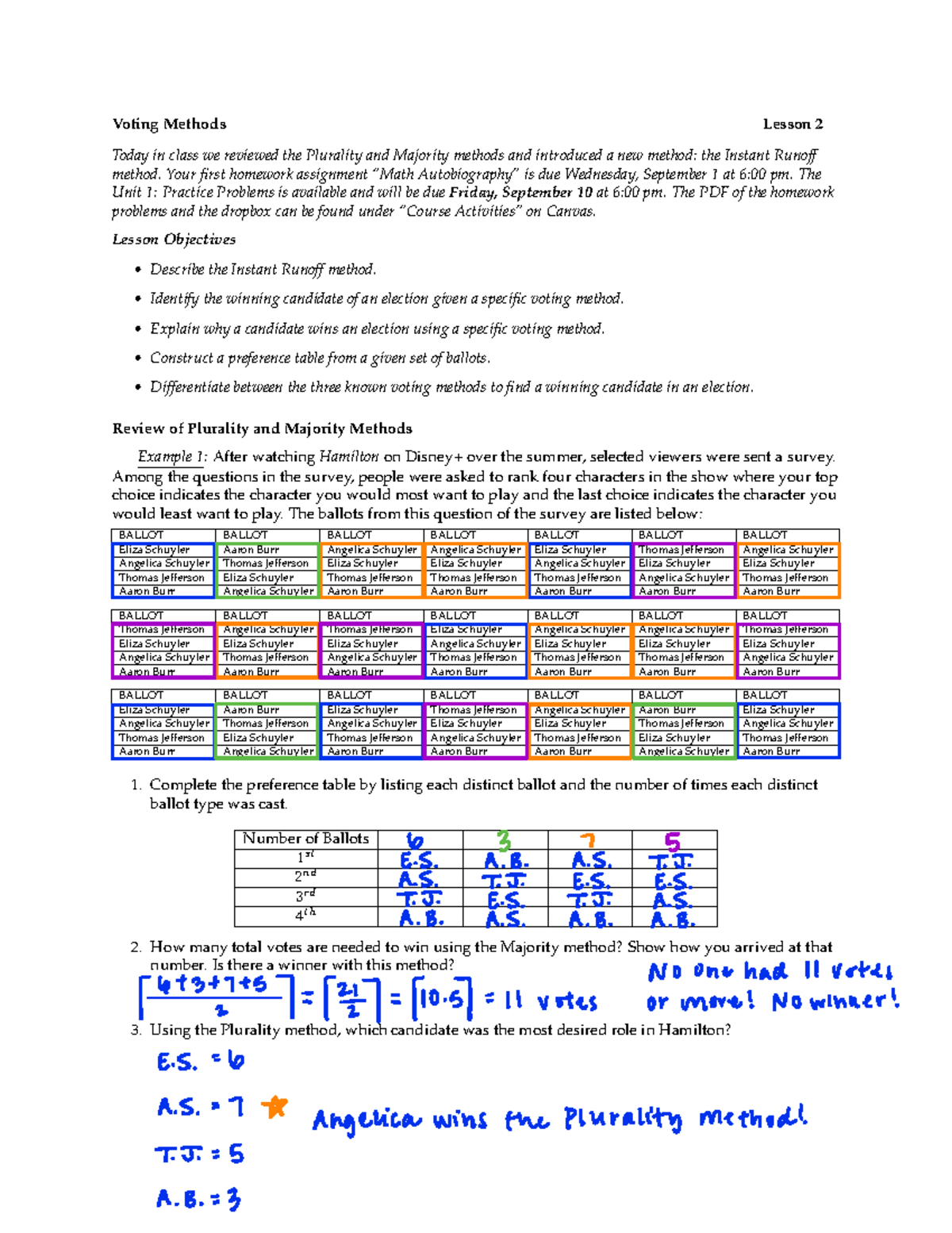 Lesson 2 Instant Runoff Solutions - MA111 - UKY - Studocu