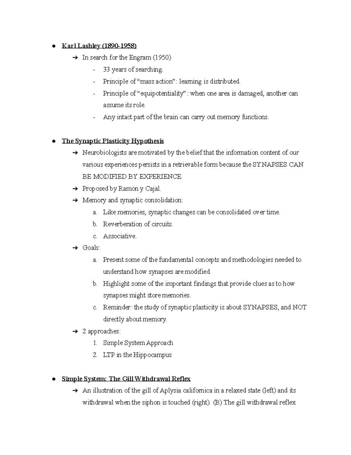 NBLM 2 2 - Dr. McIntyre - Karl Lashley (1890-1958) In search for the ...