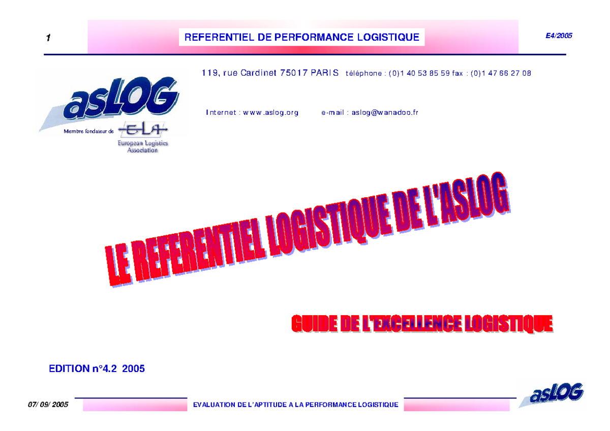 Toaz - c'est un cours de base sur la logistique et obtenir le diplome ...