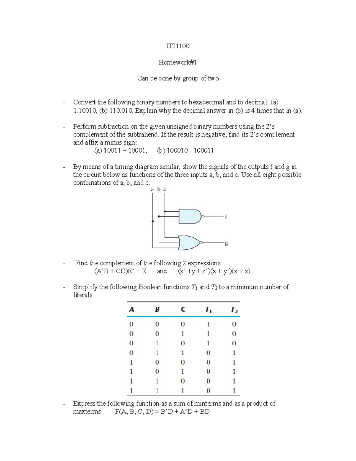 HW1 - HomeWork 1 - ITI Homework# Can be done by group of two Convert ...