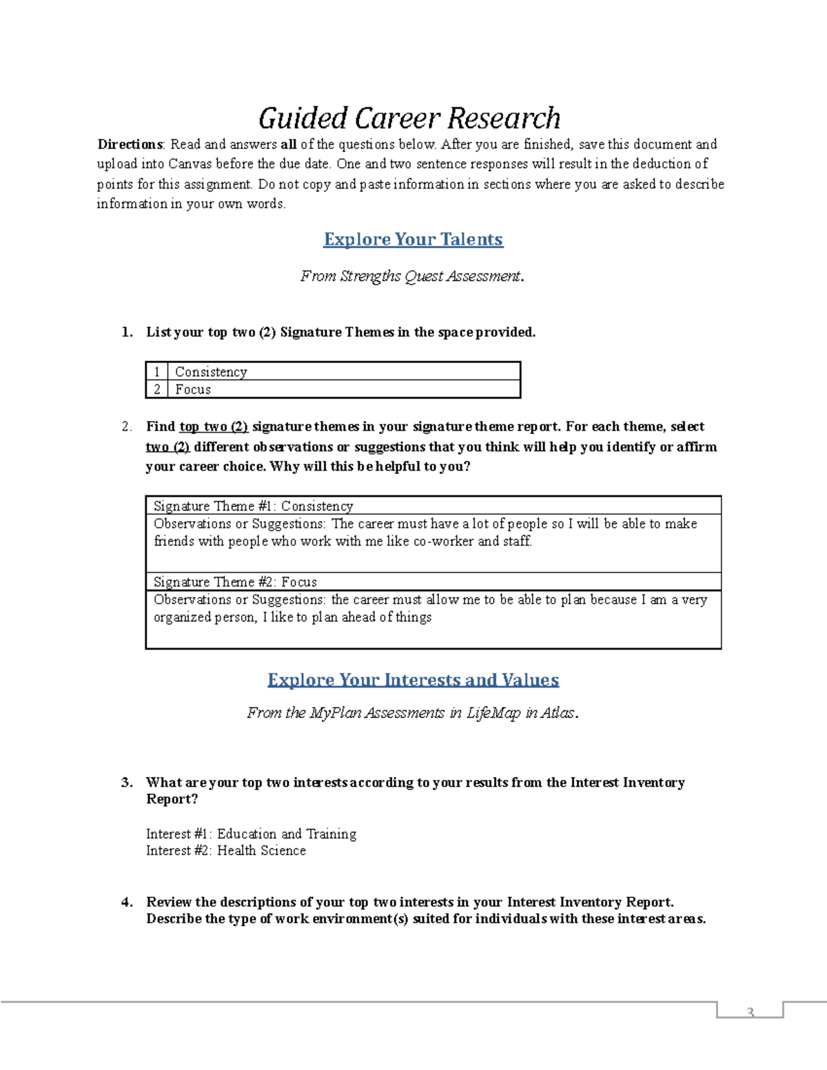 Guided Career Research - Guided Career Research Directions : Read and ...