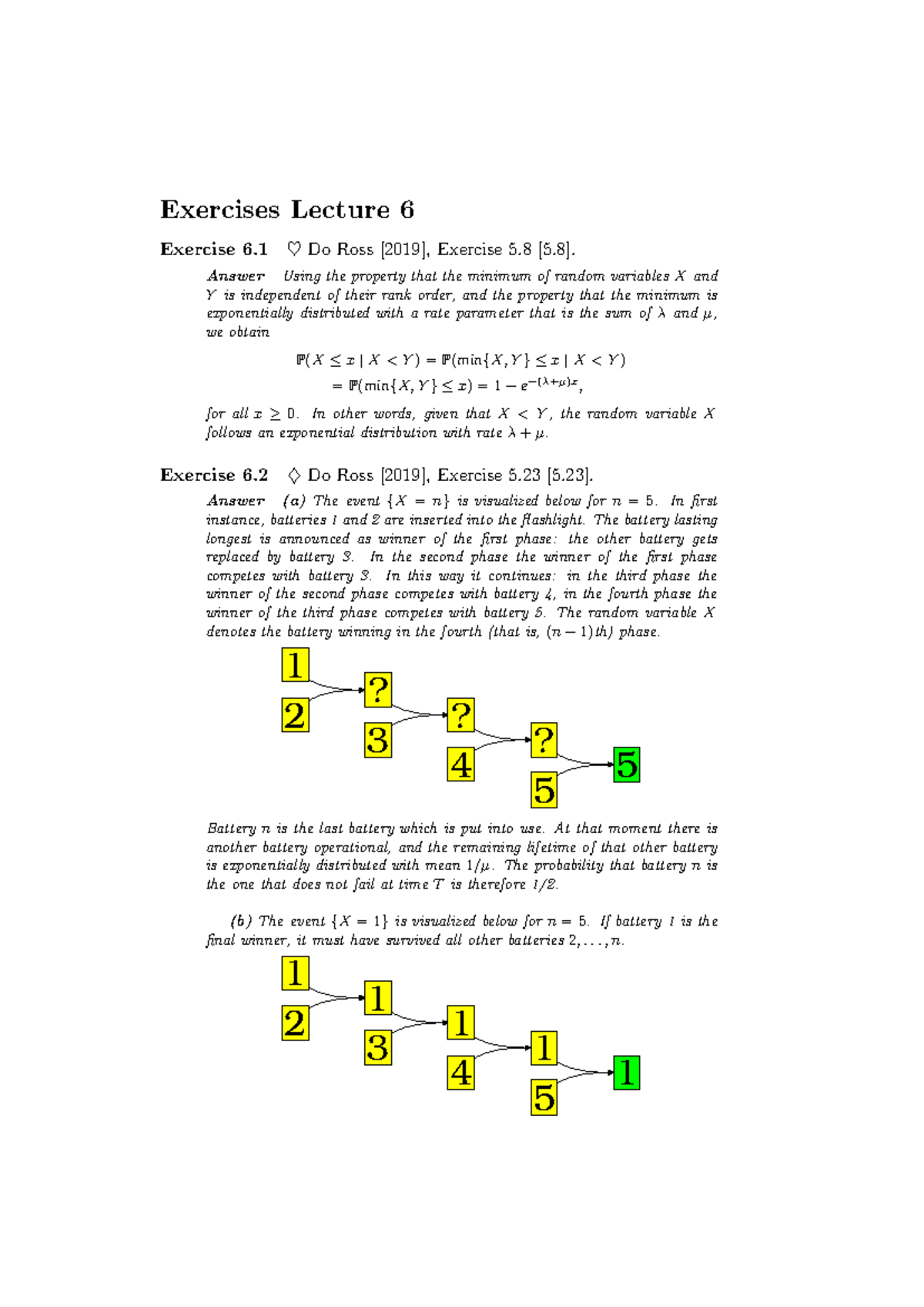 Solution 06 - Exercises lecture 6 - Exercises Lecture 6 Exercise 6 ♥Do ...