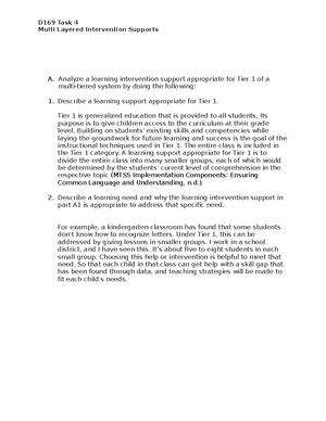 D169 Task 4 - D169 Task 4 Passes - KHM2 TASK 4: MULTI-TIERED ...