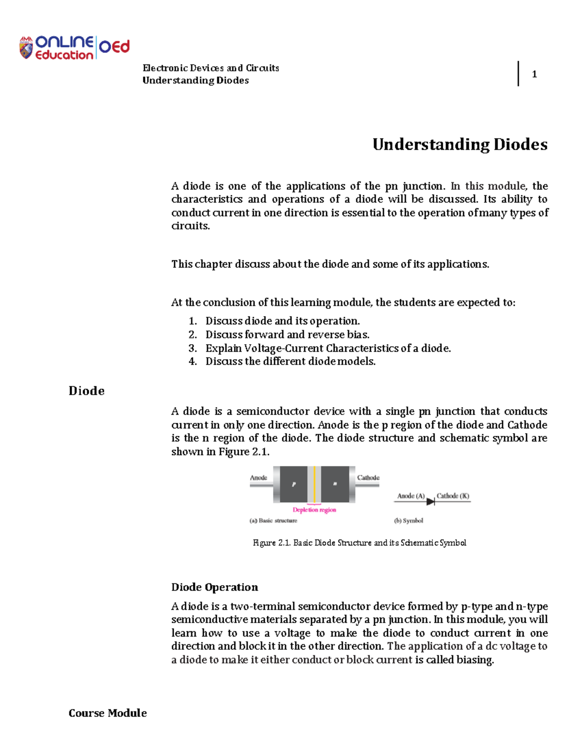 Week 2 - Understanding Diodes - Electronic Devices and Circuits ...