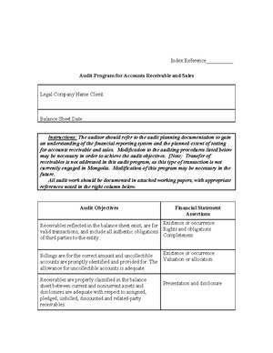236014695 Audit Program Cash - module 2 - Company’s Name Audit Program ...