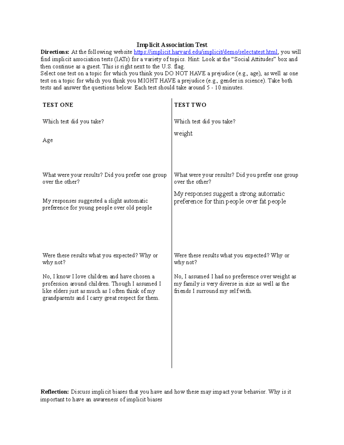 IAT Activity - blended assignment - Implicit Association Test ...