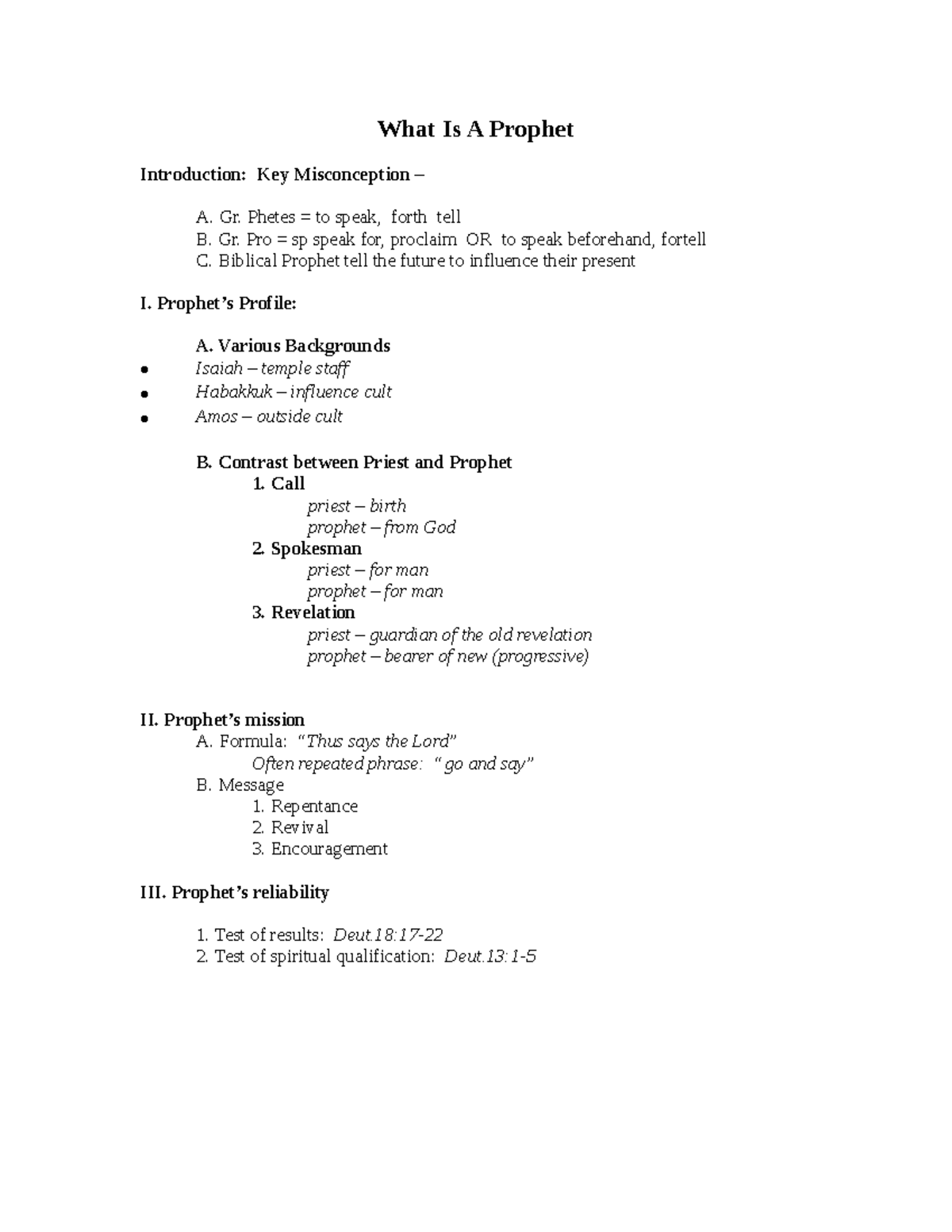 Prophets%2C+Prophesy - What Is A Prophet Introduction: Key ...