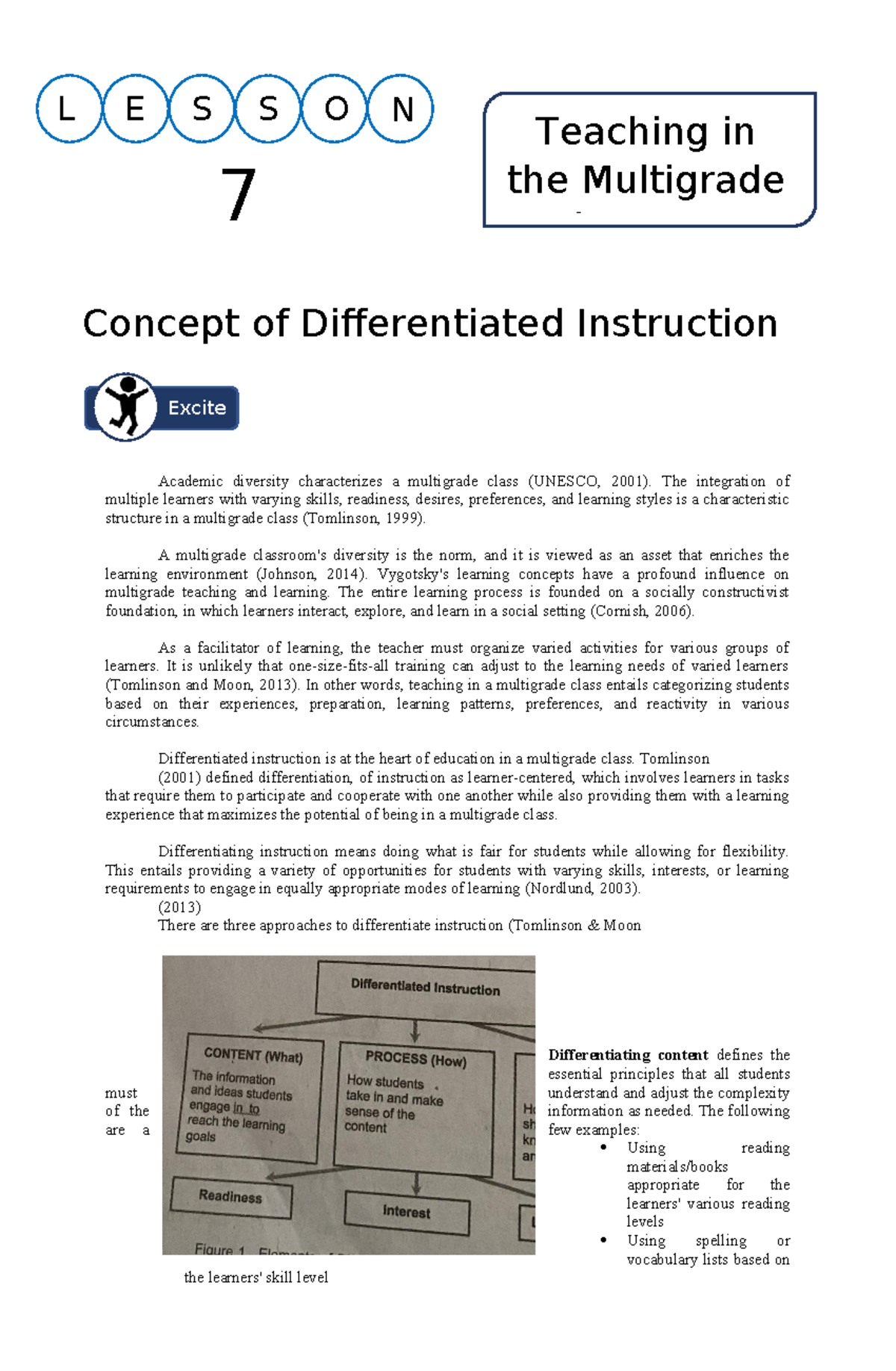 ELEC 32 - Academic diversity characterizes a multigrade class (UNESCO ...