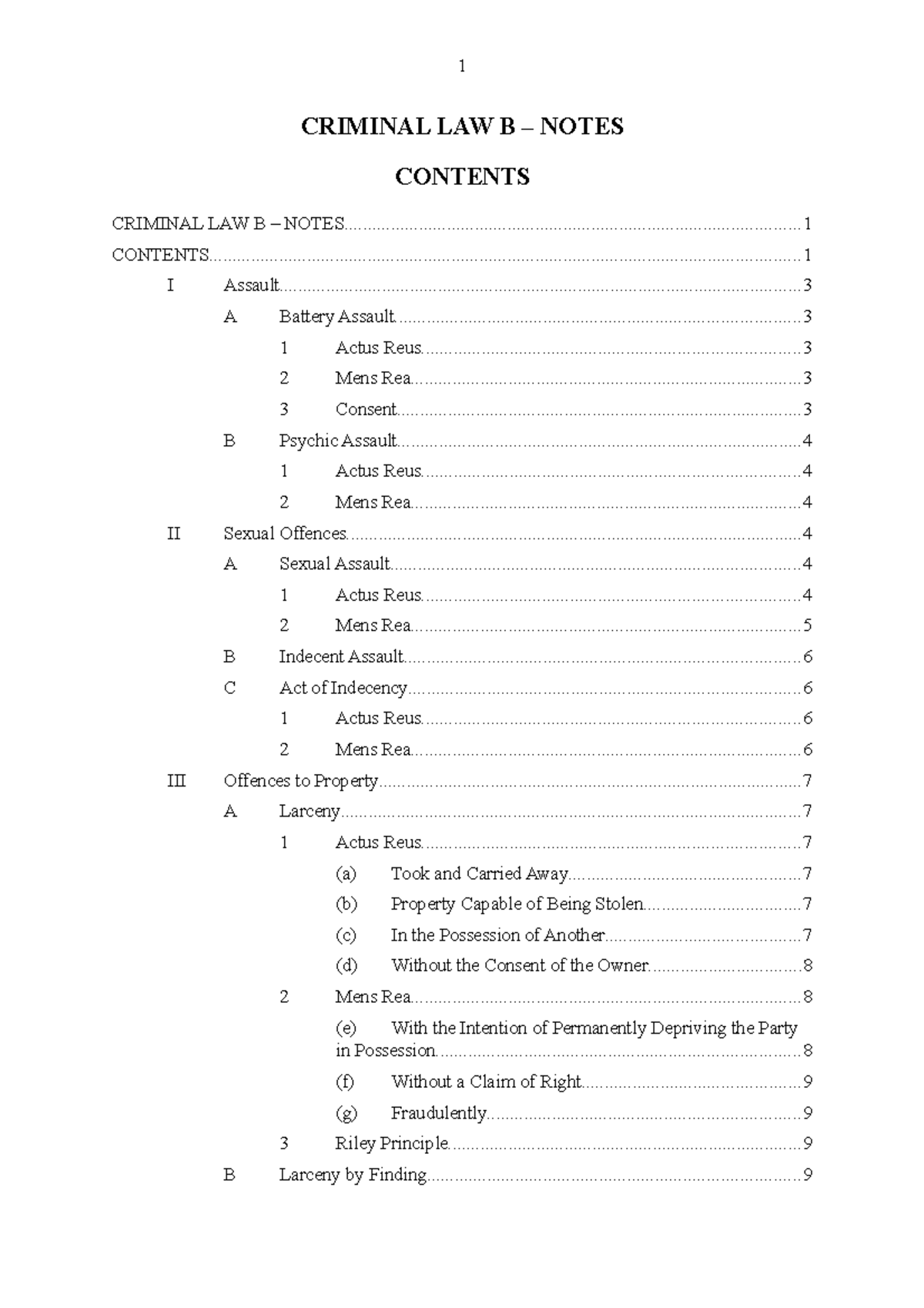 Crim Study Notes - - Studocu