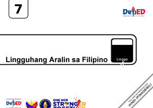 LE G7 Filipino Q1 W2 - szA - Lingguhang Aralin sa Filipino 7 Kuwarter 1 Linggo 7 Lingguhang ...