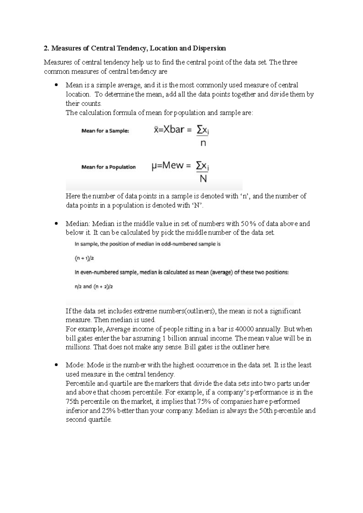 Measures of central tendency in statistics - 2. Measures of Central ...
