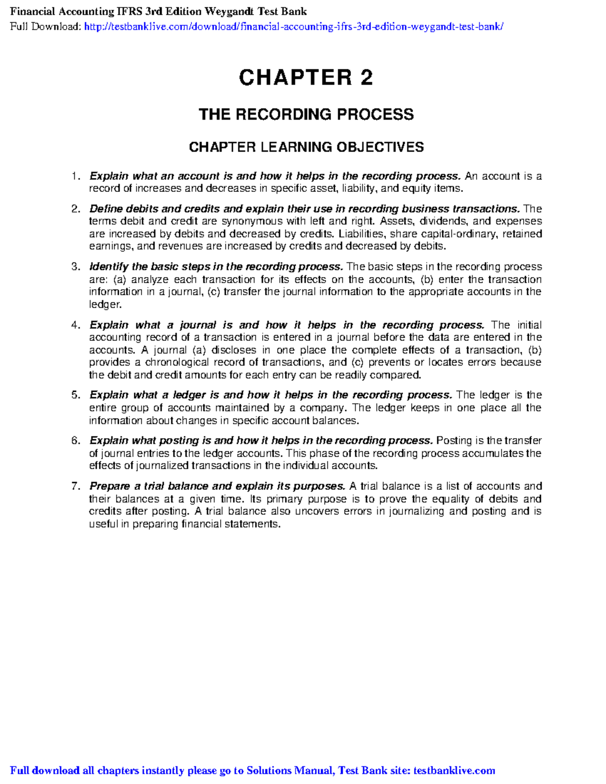 Vdocument - sqs - CHAPTER 2 THE RECORDING PROCESS CHAPTER LEARNING OBJECTIVES 1. Explain what an ...