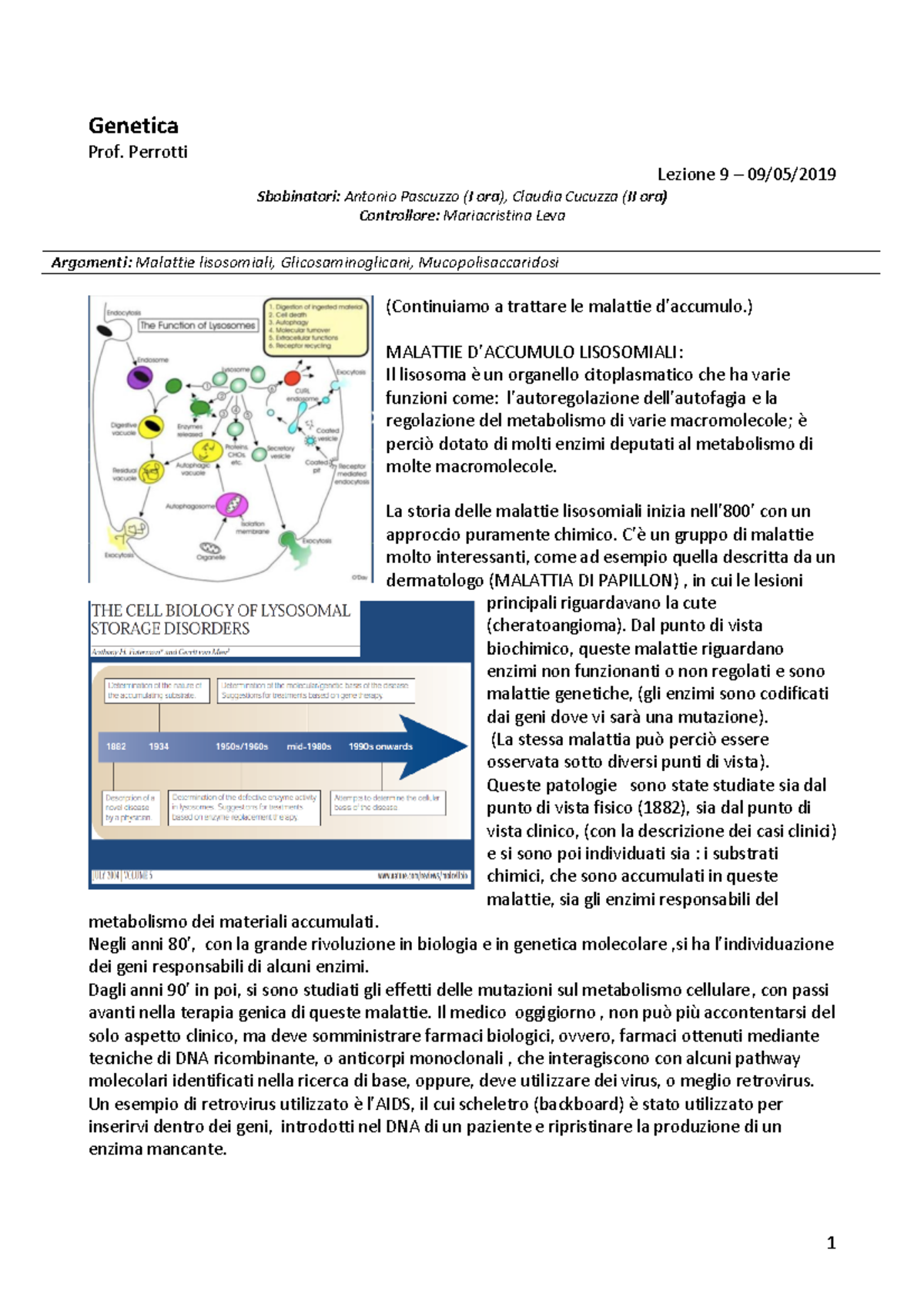 Lezione 9 - Genetica - 09-05 - Perrotti - Warning: TT: undefined function: 32 Warning: TT ...