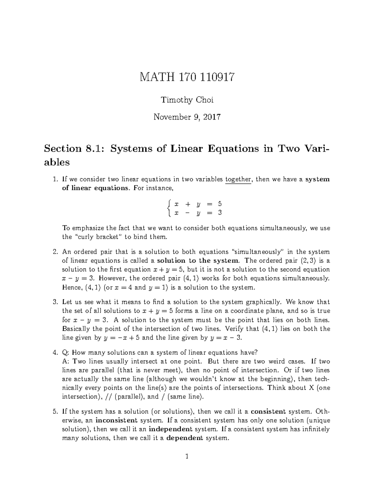 Math170 110917 - Lecture notes 1 - MATH 170 110917 Timothy Choi ...