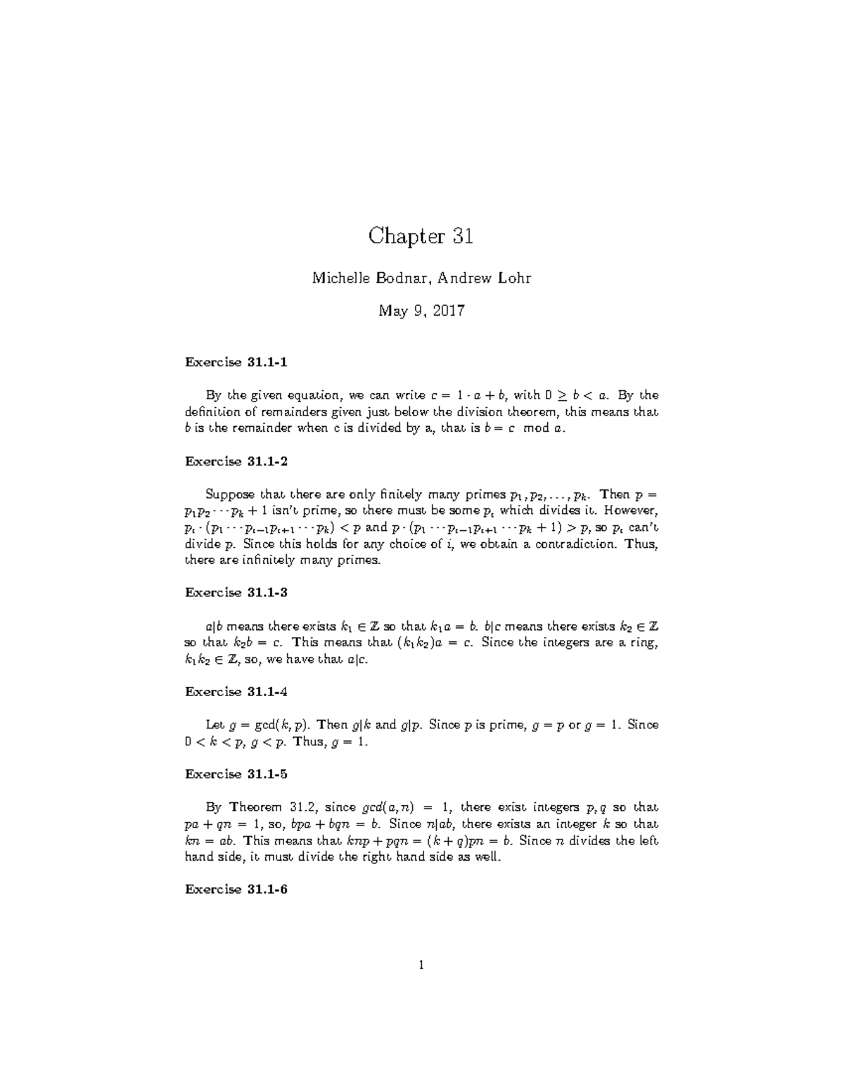 Ch31 - Znnnnn - Chapter 31 Michelle Bodnar, Andrew Lohr May 9, 2017 ...