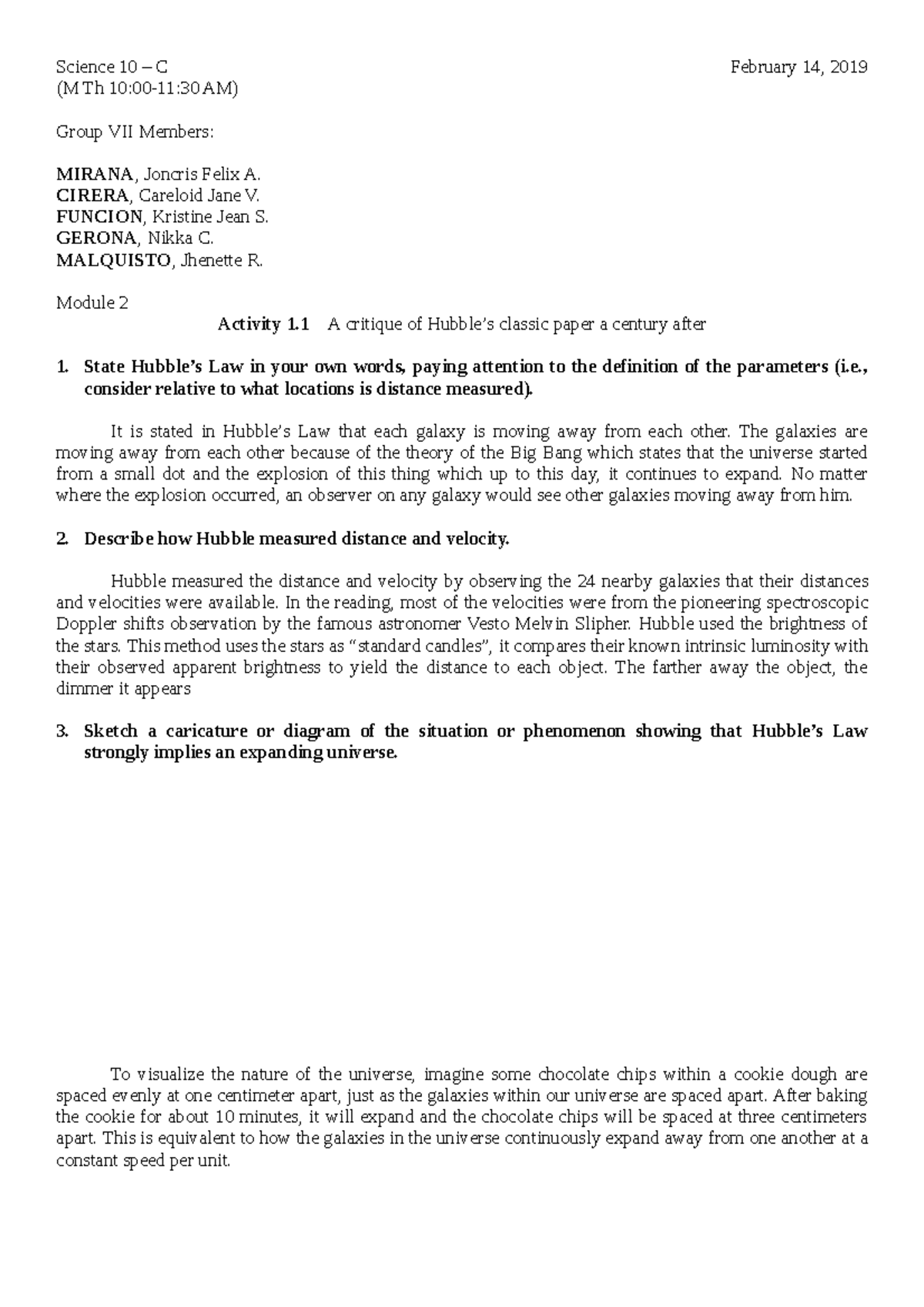 Activity - 11 - Written - Output docx 41763768 - Science 10 – C ...