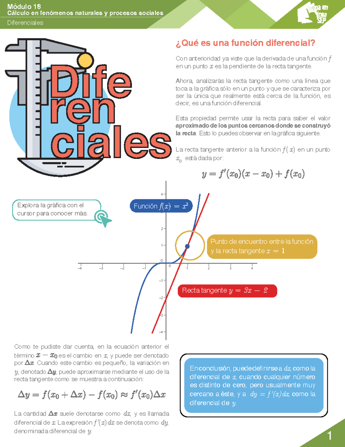 M18 S3 Diferenciales PDF Inter - Cálculo en fenómenos naturales y procesos sociales ...