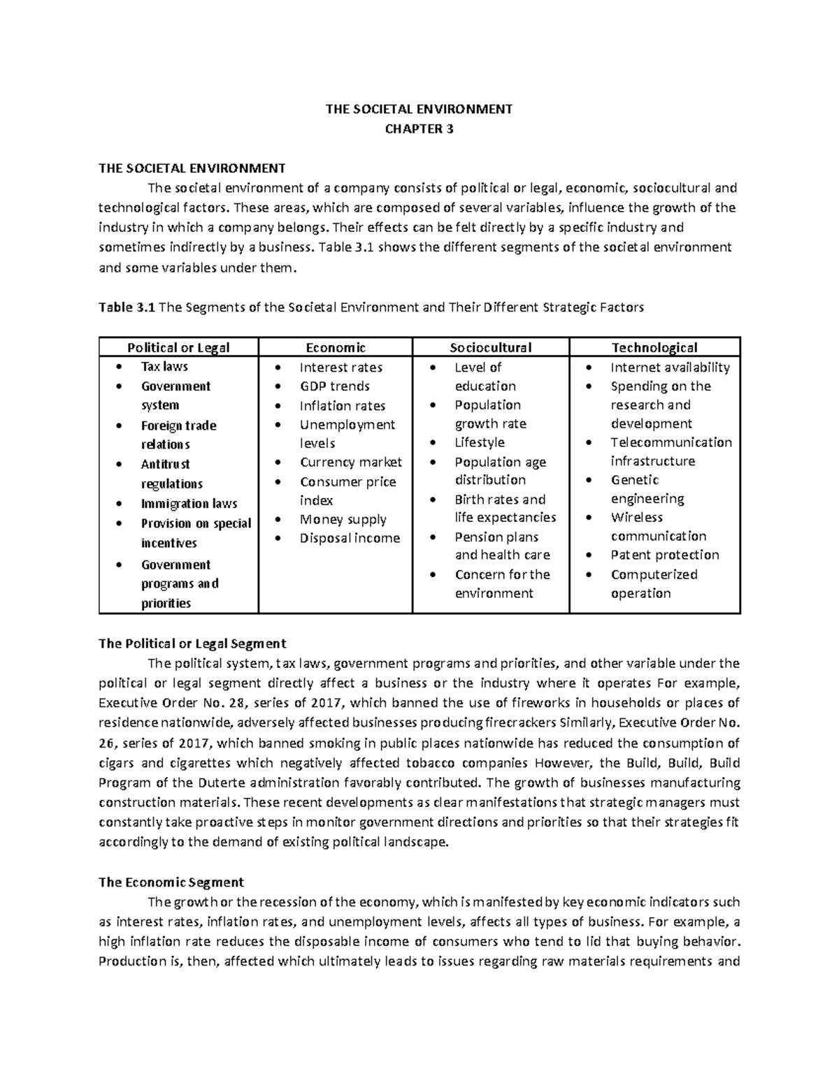 BME4004- Chapter-3 - THE SOCIETAL ENVIRONMENT CHAPTER 3 THE SOCIETAL ...
