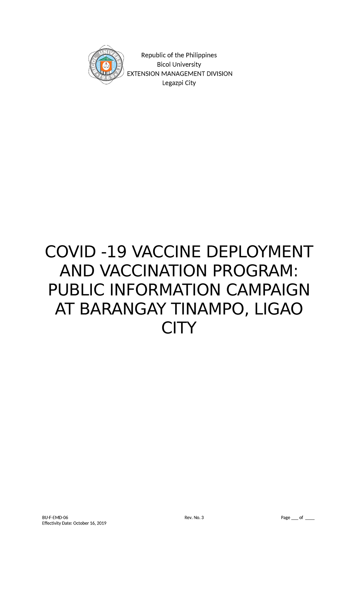 Covid 19 Vaccine Deployment AND Vaccination Program Public Information ...