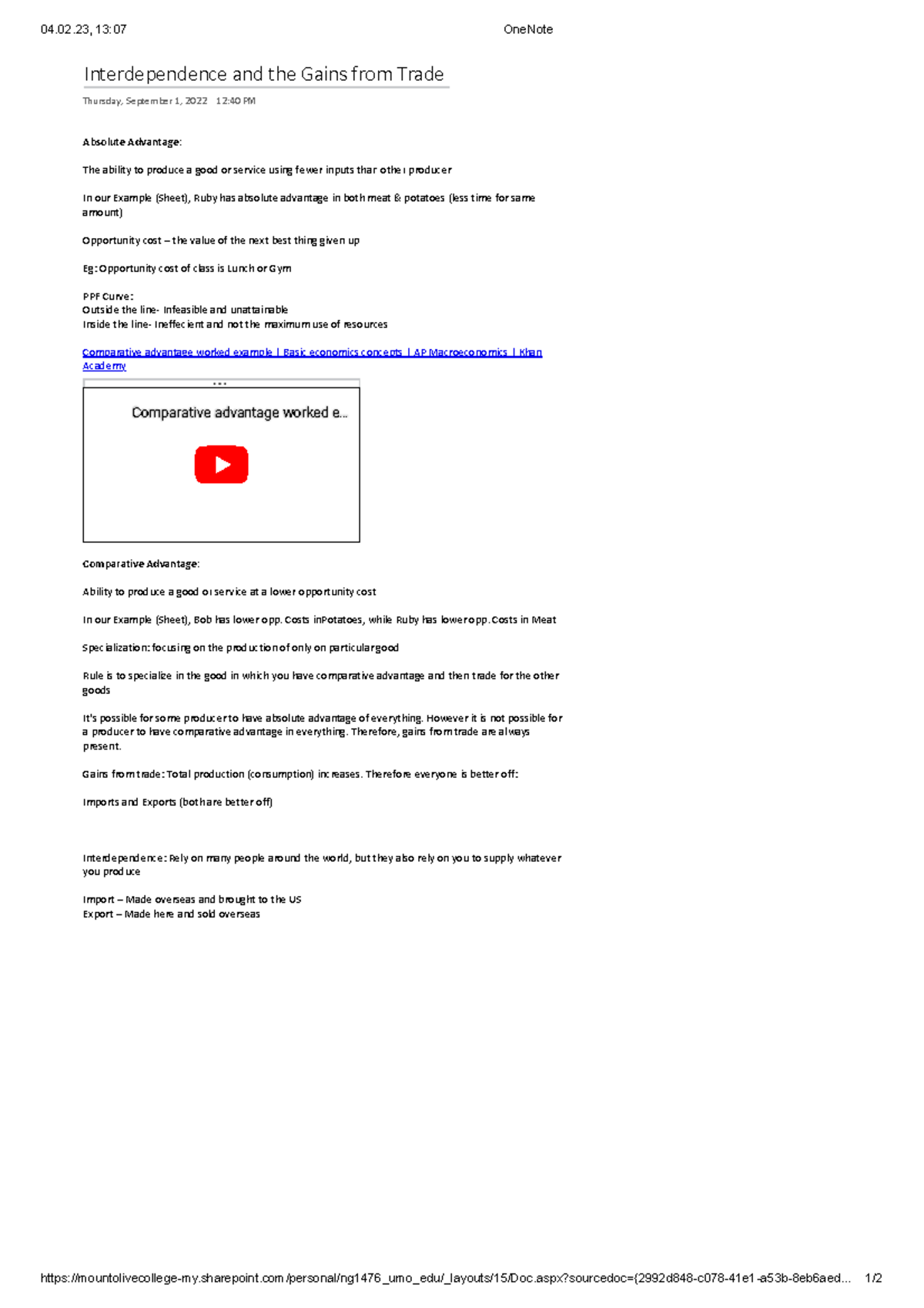 ECO 202 Chapter 3 - 04.02, 13:07 OneNote - Studocu